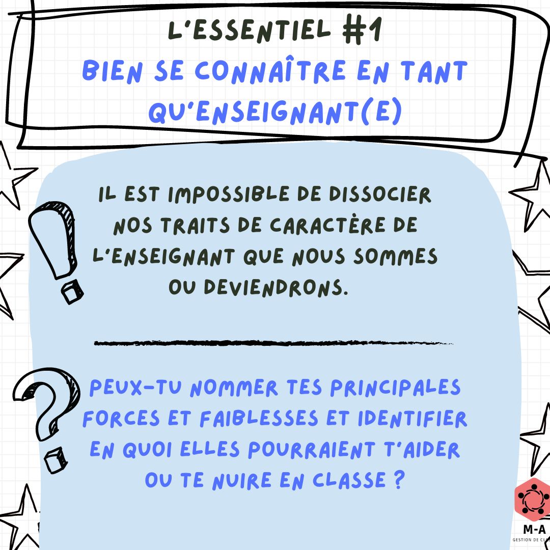 L'essentiel #1 : Bien se connaître en tant qu'enseignant - M-A Gestion ...