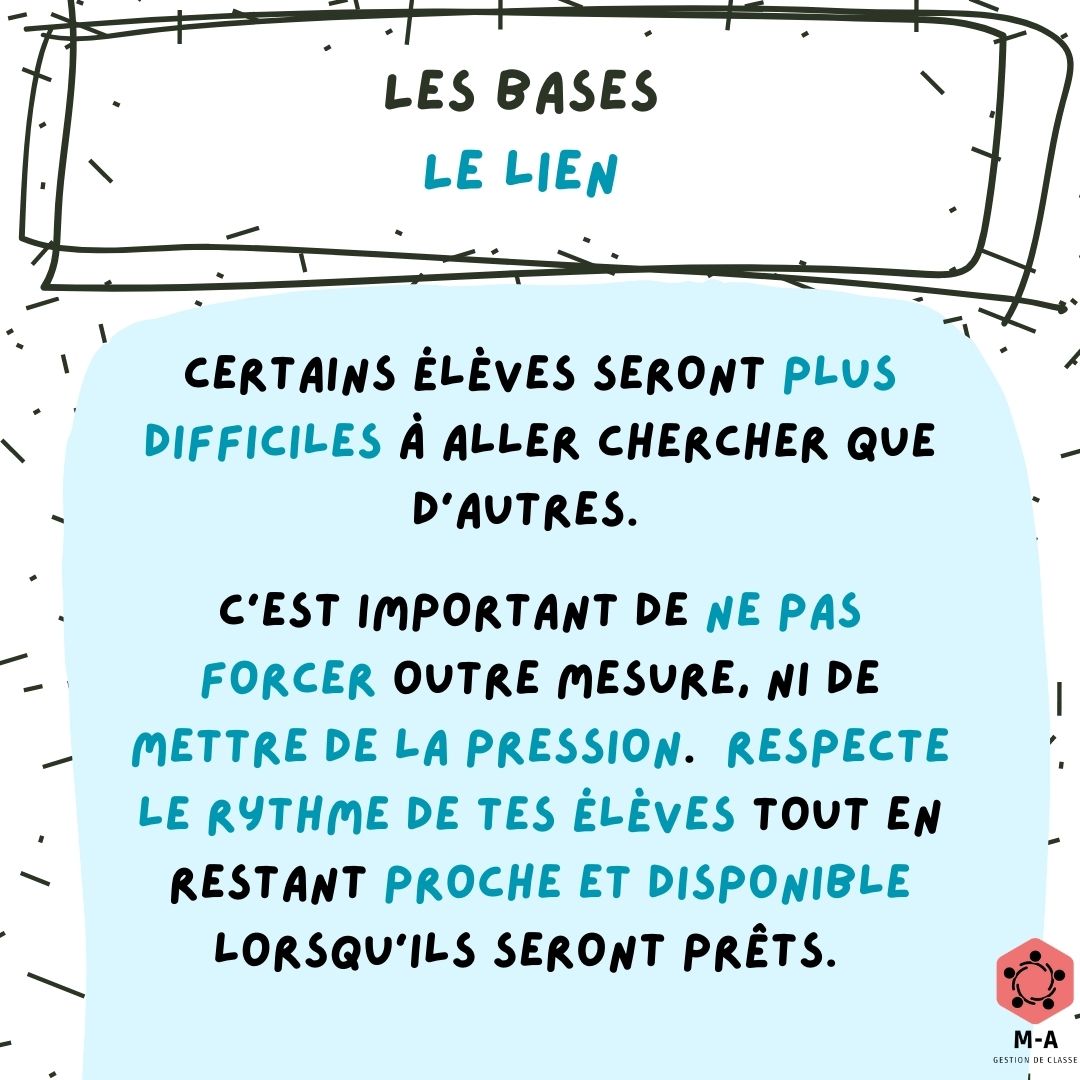 Les bases de la gestion de classe : Ton lien - M-A Gestion de classe