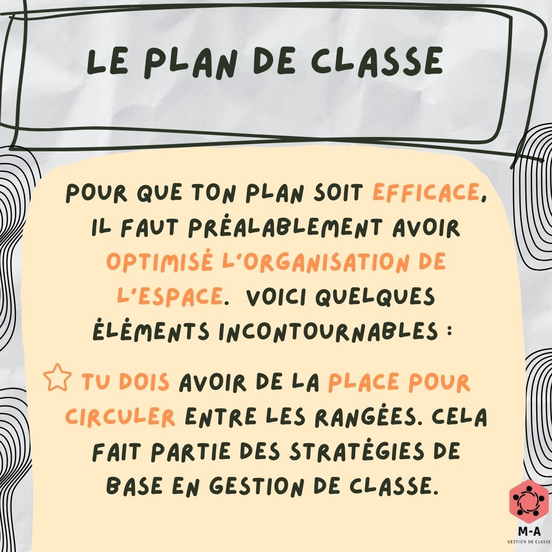 Le plan de classe - M-A Gestion de classe