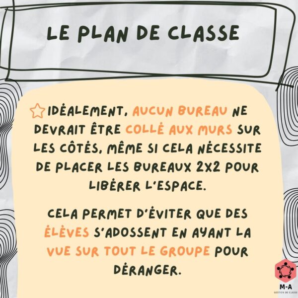 Le plan de classe - M-A Gestion de classe