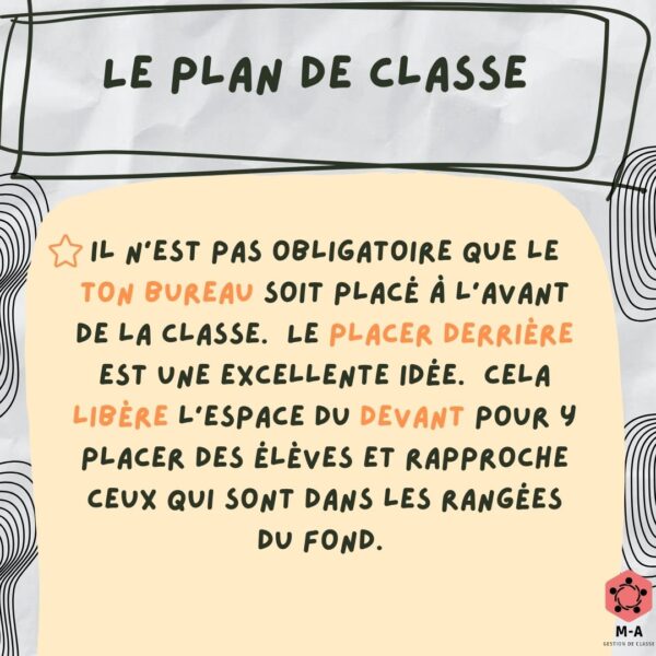 Le plan de classe - M-A Gestion de classe