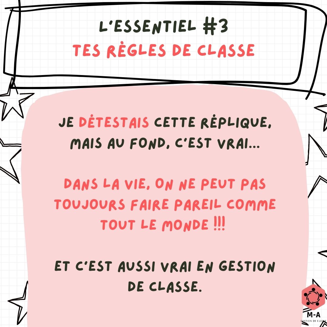 L'essentiel #3 : Tes règles de classe - M-A Gestion de classe