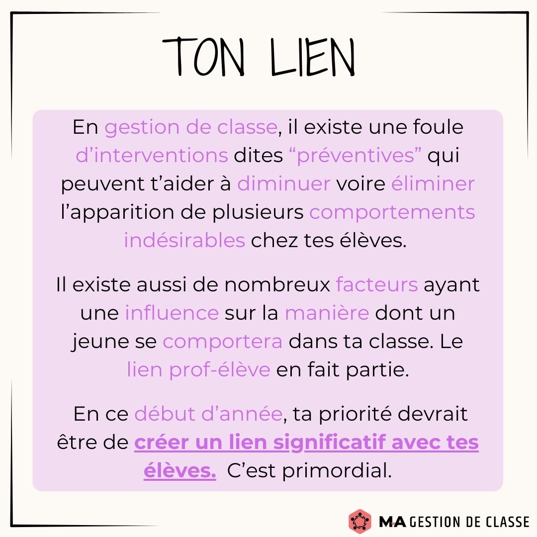 Le lien - M-A Gestion de classe